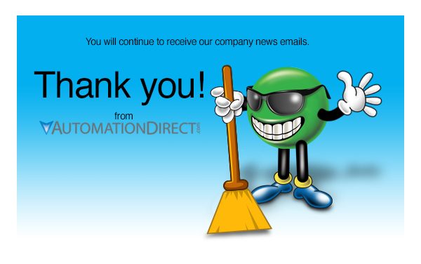 Thank you from AutomationDirect | Library.Automationdirect.com