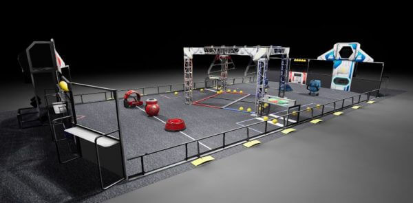 VR Simulation of the 2020 FIRST Robotics Infinite Recharge Game Field ...