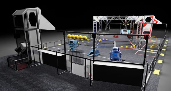 VR Simulation of the 2020 FIRST Robotics Infinite Recharge Game Field ...