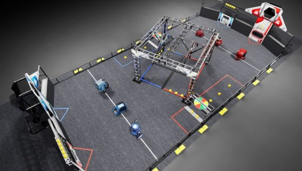 VR Simulation of the 2020 FIRST Robotics Infinite Recharge Game Field ...