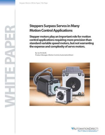 White Paper: When to Use Steppers for Motion Control