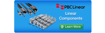 PBC Linear Guide Tracks with Slides & Roller Pillow Block Bearings